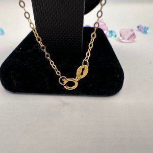 Jewelry | 18k Solid Gold Letter Centered Necklace C | Poshmark
